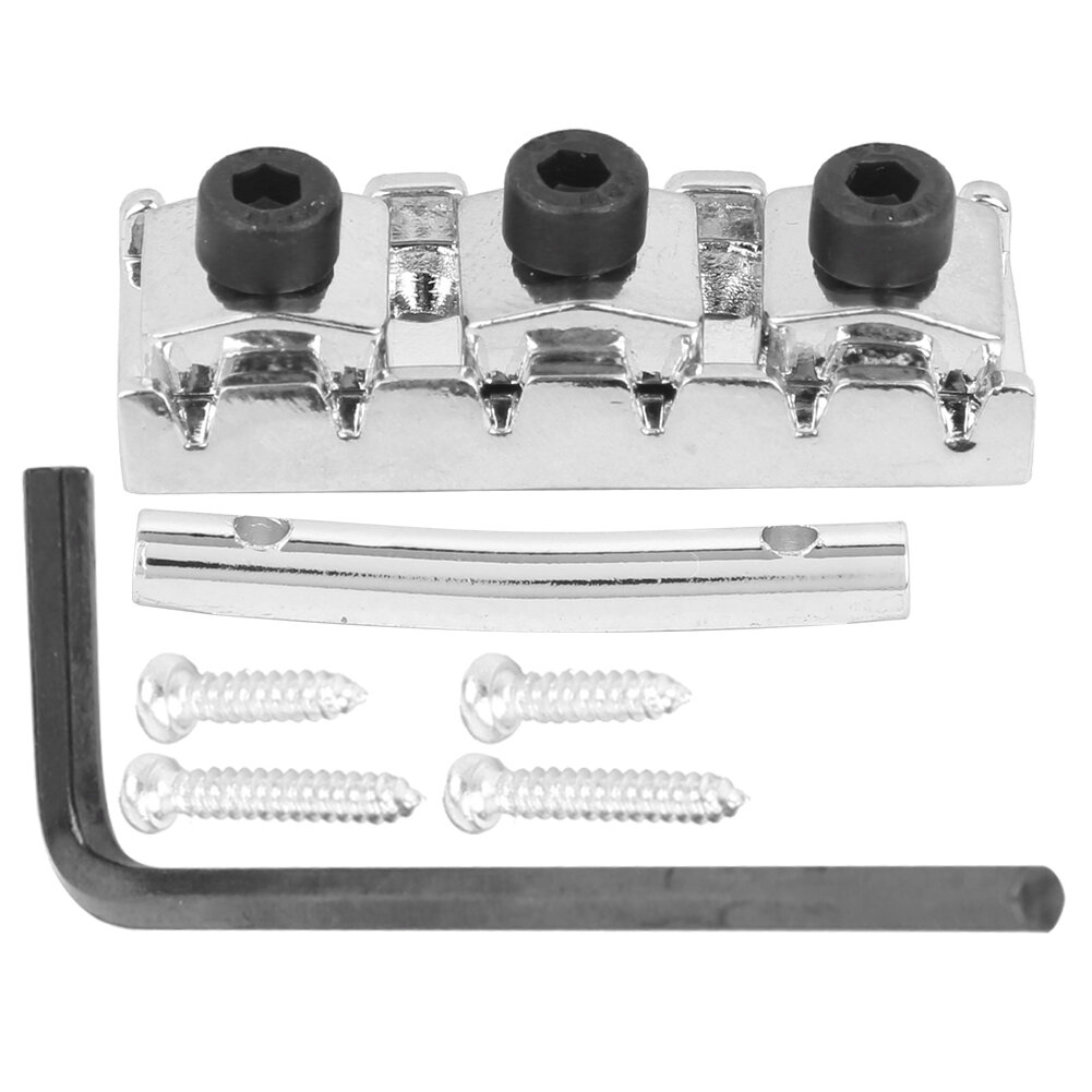 Гайка для струн электрогитары с шестигранным ключом для фиксации головки грифа, серебристая (GE100)