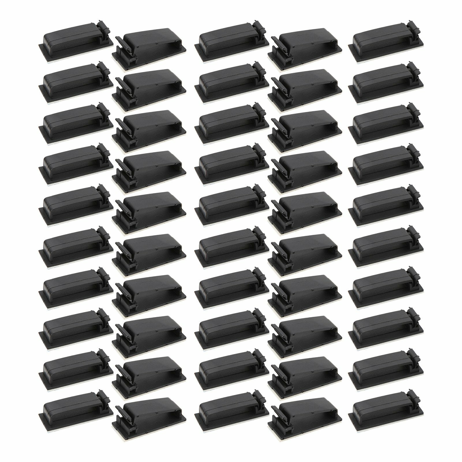 50 шт. автомобильные держатели проводов самоклеящиеся кислотостойкие черный нейлон FC‑30