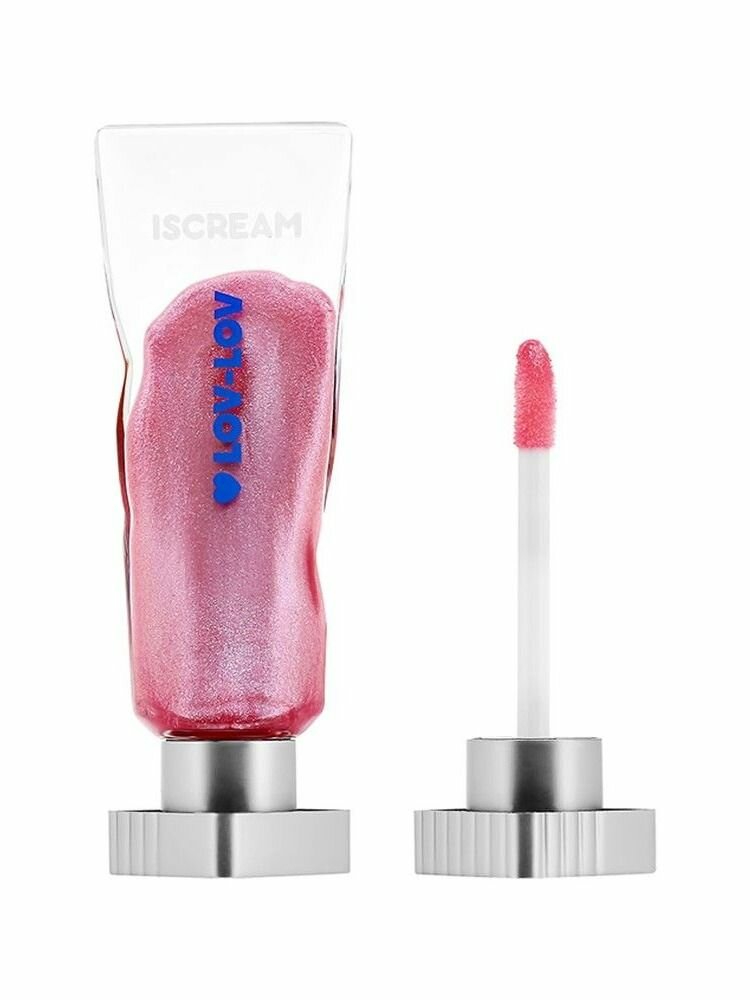 Блеск для губ ISCREAM коллекция LOV-LOV, тон 03, с глиттером