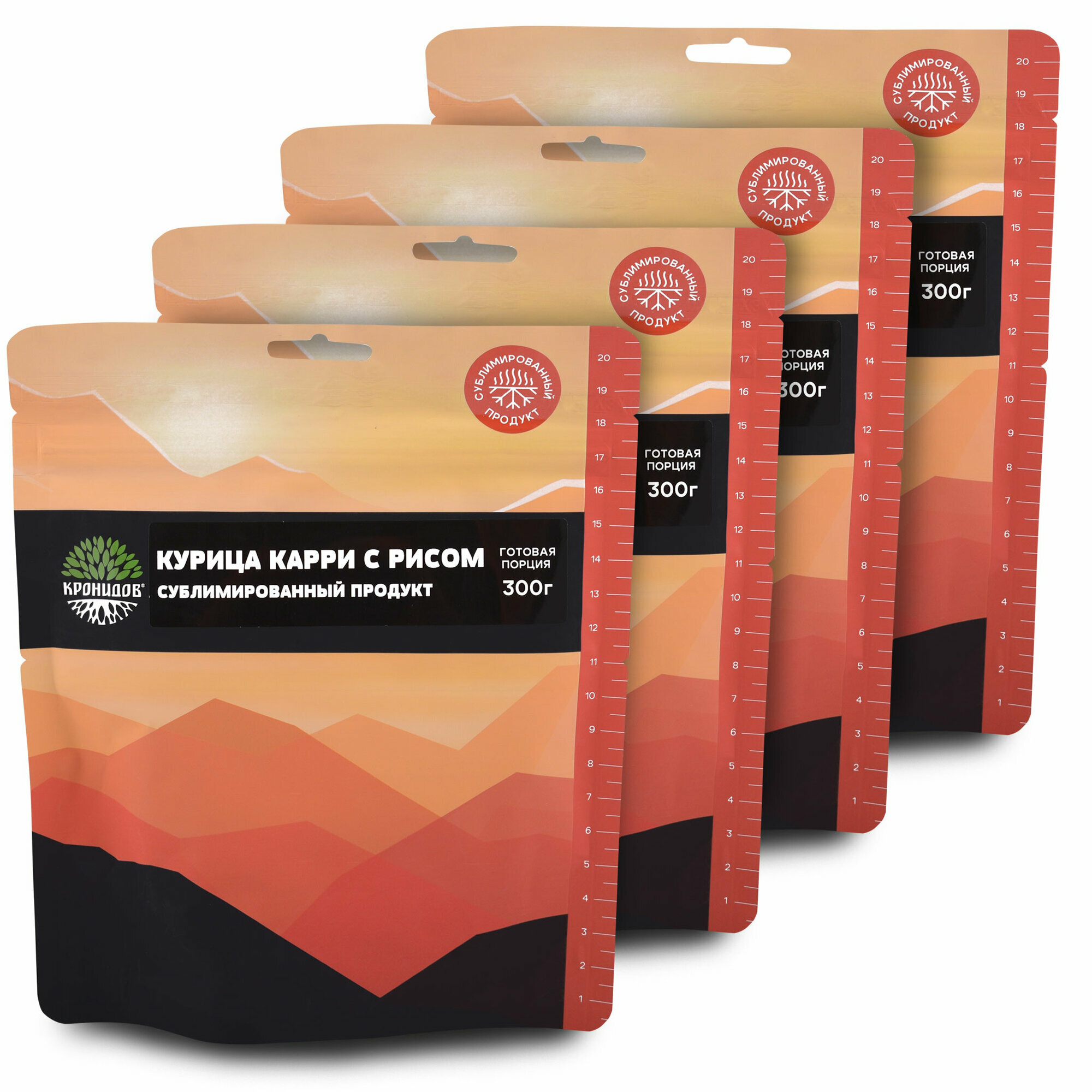 Сублимат Курица карри с рисом (Кронидов) 85гр. Набор 4 штуки 340 грамм.