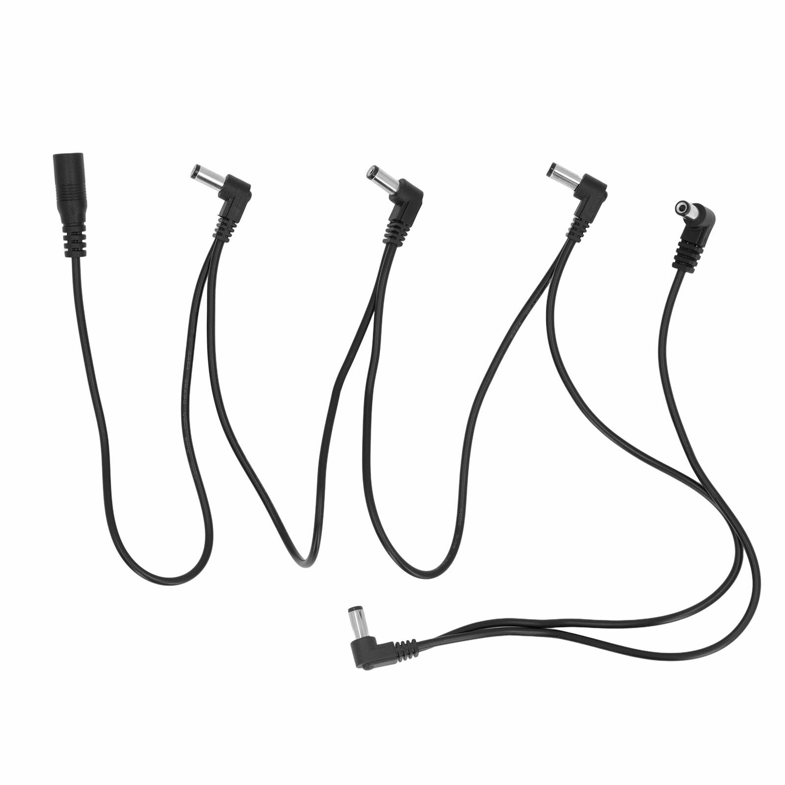 Разветвитель питания для гитарных педалей эффектов от 1 до 5 с 5-контактными угловыми штекерами, прочный кабель питания для нескольких педалей эффектов