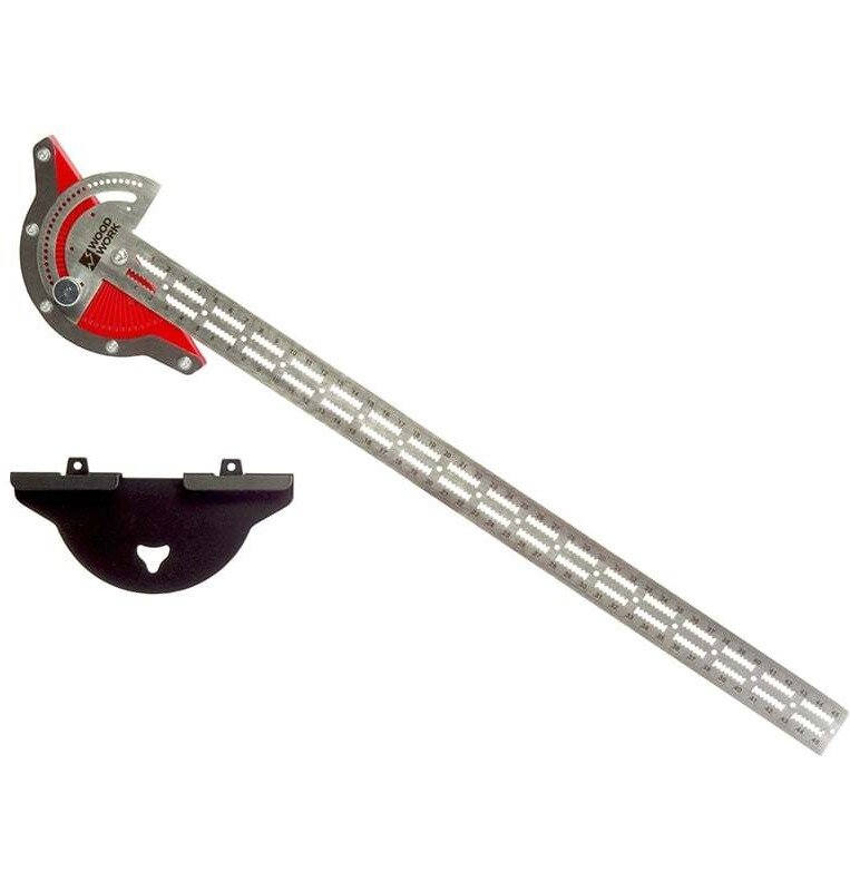 Разметочная линейка WOODWORK 500 мм, с транспортиром RUL-50P