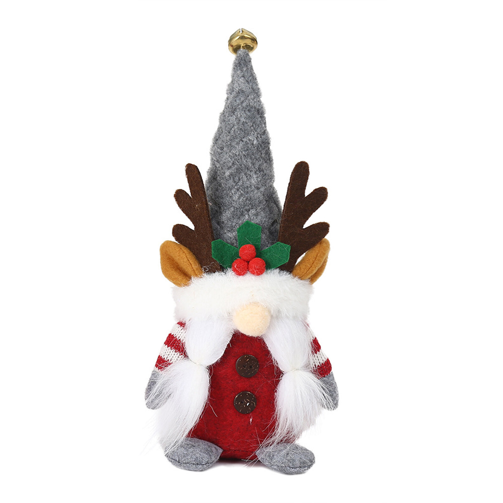 Рождественская украшение из нетканого материала безликий старик кукла, пара лосей Рудольф кукла домашняя украшение окно орнамент сцена украшение, многоцветный, нетканый + фетр + короткий плюш, красная шляпа модель, серая шляпа модель, длина ноги 3см, вес