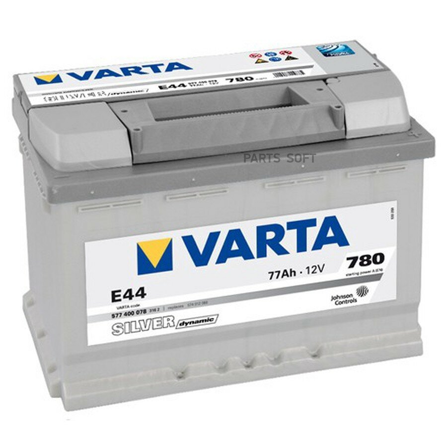 Аккумуляторная батарея VARTA SILVER DINAMIC 12V 77Ah 780A от официального дистрибьютора, VARTA, артикул 5774000783162