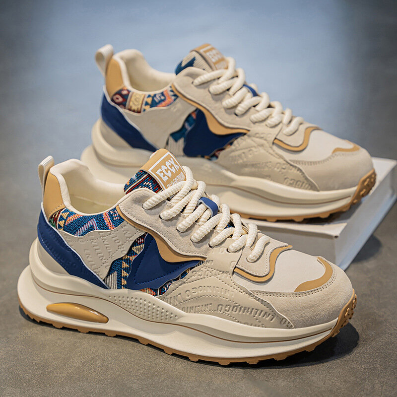 LUO Кроссовки Мужчины Осенняя Легкая Удобная Кожа/Beige