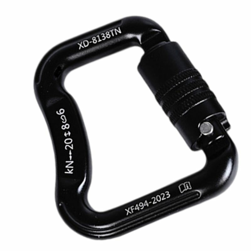 Карабин с автоматическим главным замком для парапланеризма на открытом воздухе, карабин спуска горы, пряжка безопасности оборудования воздушных работ-черный