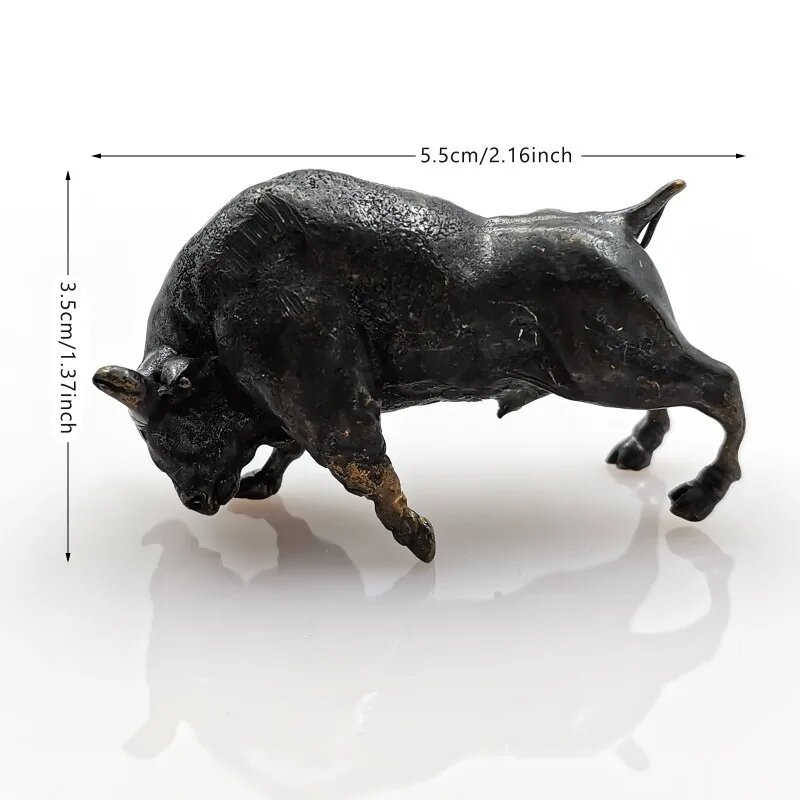 Статуэтка быка черного цвета 5.5x3.5 см
