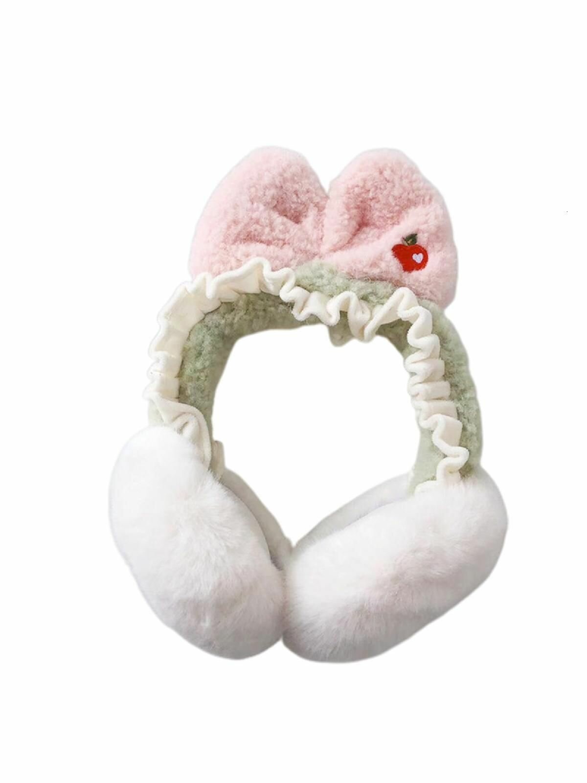 Наушники меховые, Деревянные наушники earmuffs_белый
