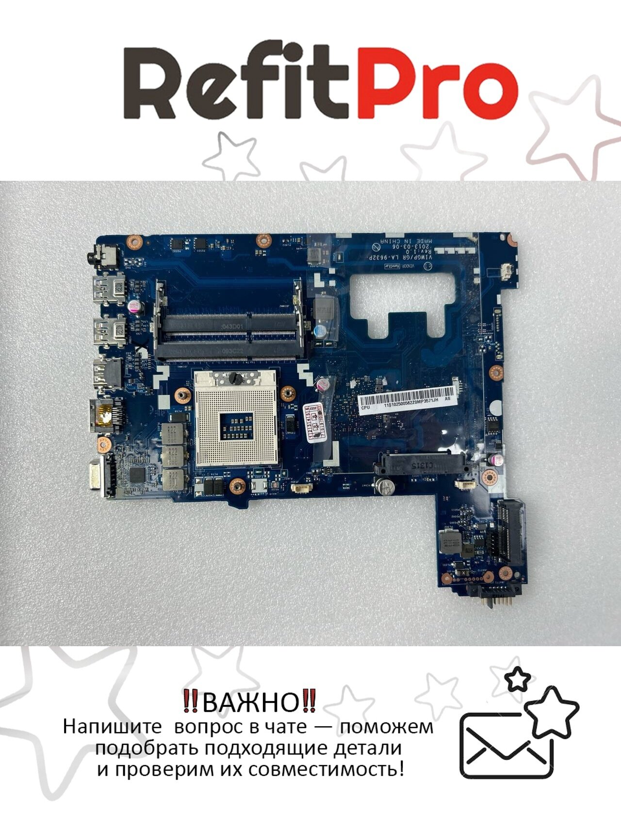 Материнская плата для ноутбука Lenovo G500 VIWGP/GR LA-9632P W8S UMA HM70 (90002838), оригинал