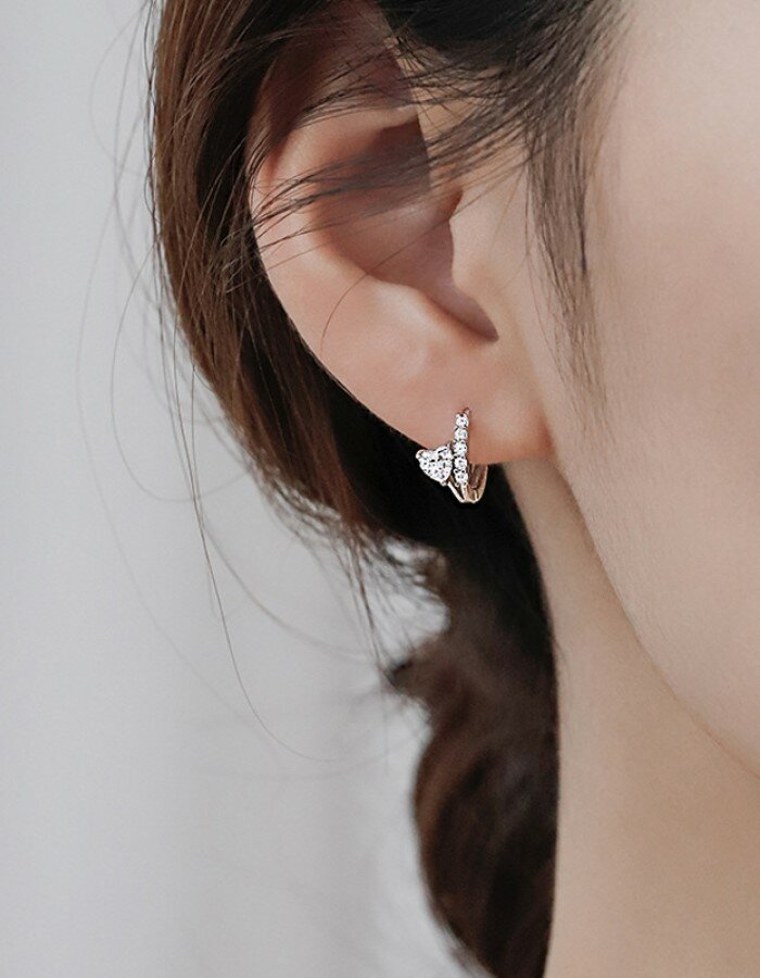 Серьги конго, циркон