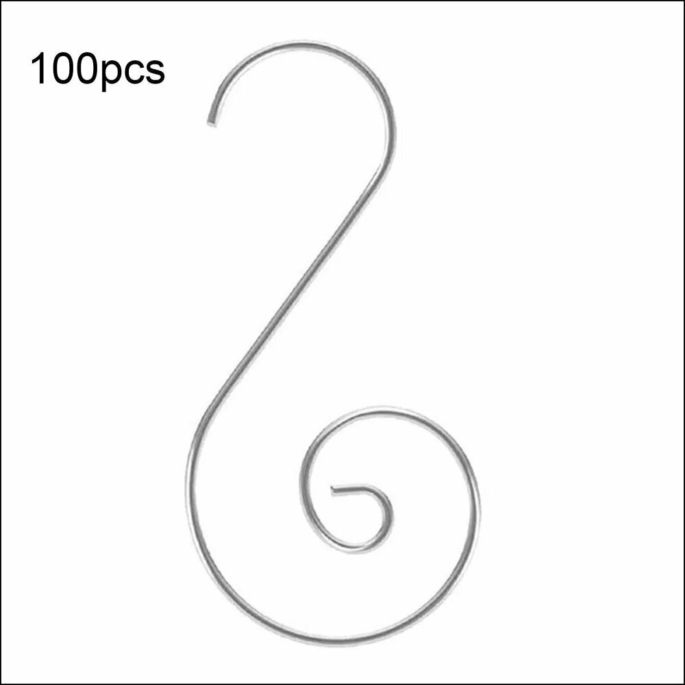 Крючок декоративный для украшений серебристый 100 шт.