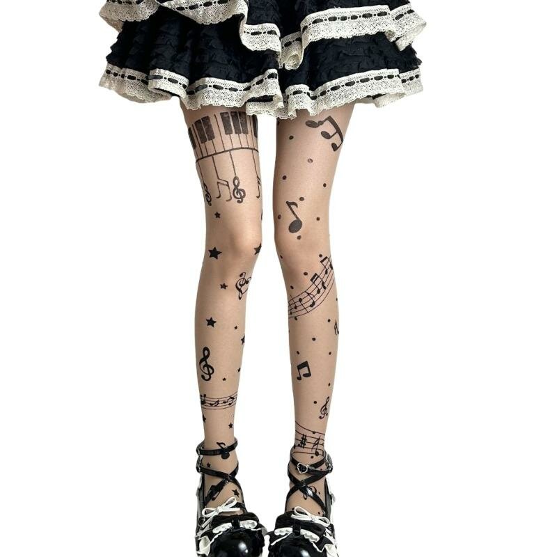 Детские колготки с музыкальным принтом, Цвет
