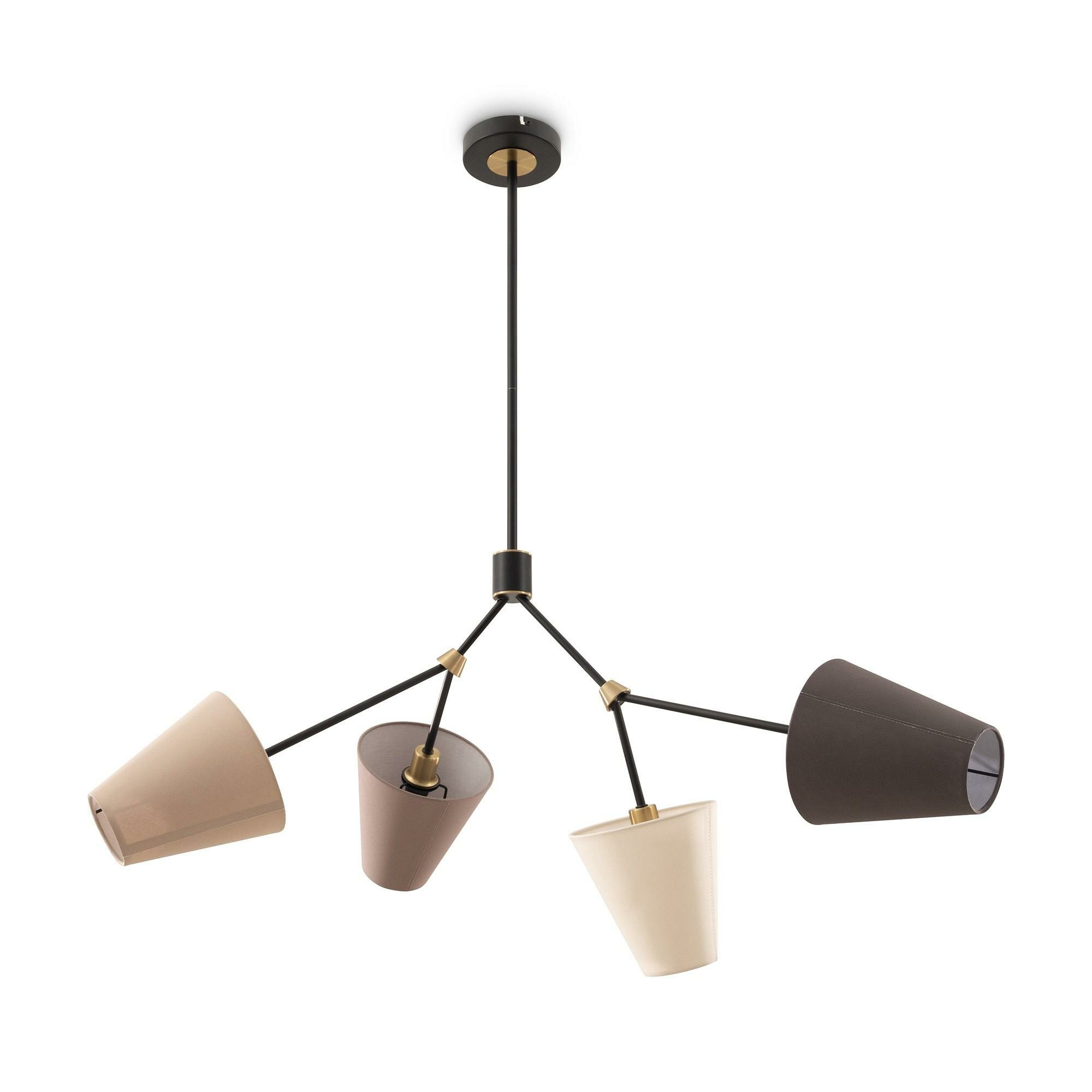 Люстра на штанге Freya Hats FR5370CL-04B цвет черный Накаливания, Светодиодные Модерн