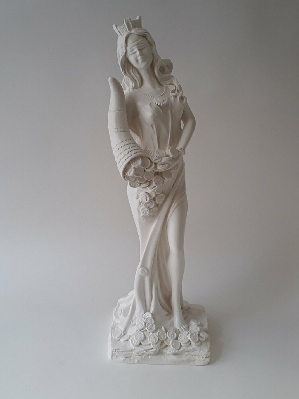 Статуэтка Фортуна богиня удачи 30 см. Белый. Гипс