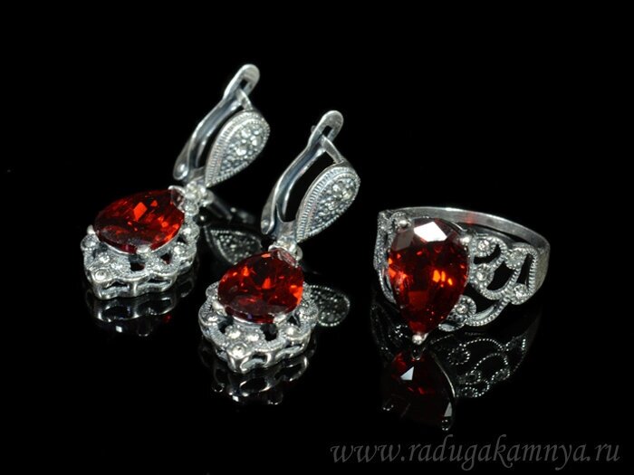 Серьги, циркон