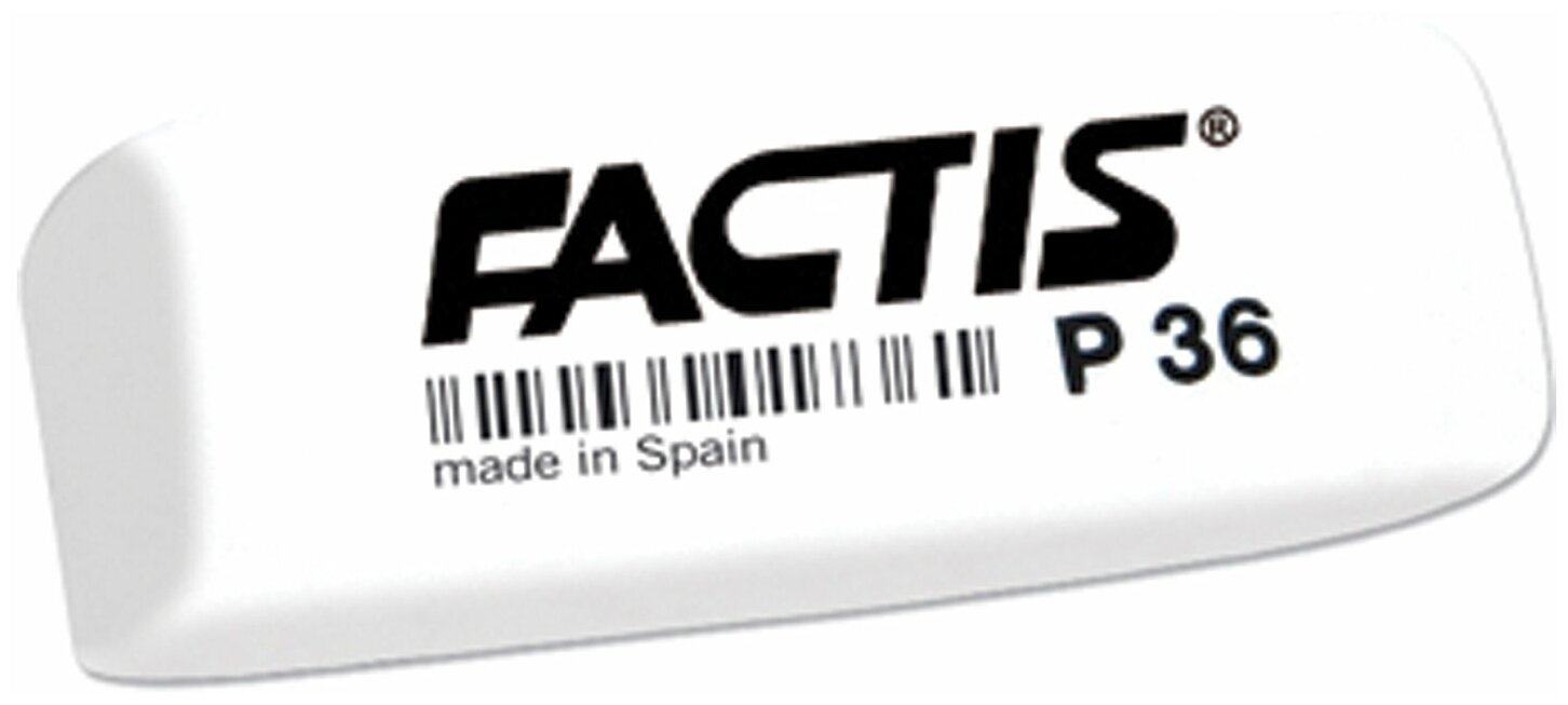 Резинка стирательная Factis клиновидная, скошенные края, 56х20х9 мм, ПВХ (CPFP36B)