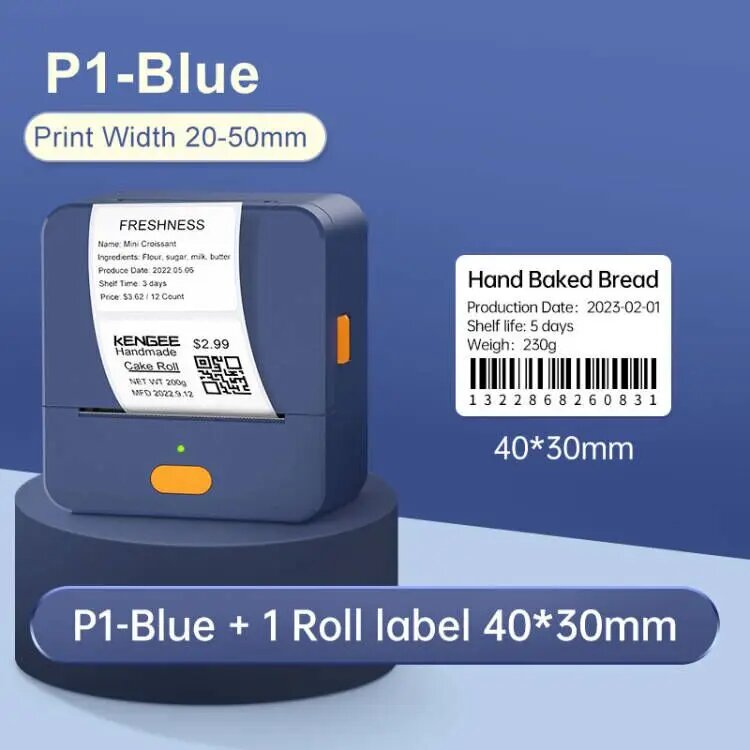 DETONGER P1 Мини-термопринтер этикеток P1-B with1label