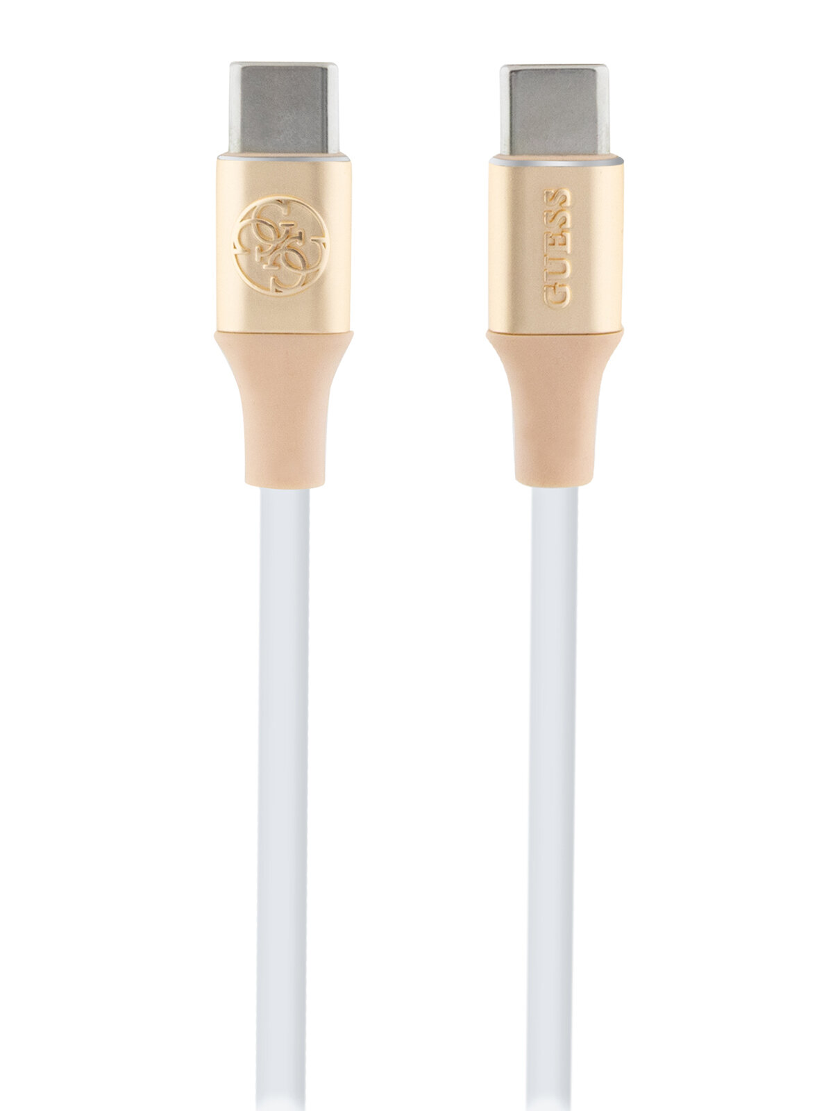 Guess кабель Silicone with Aluminium USB-C to USB-C 1.5m Light Gold