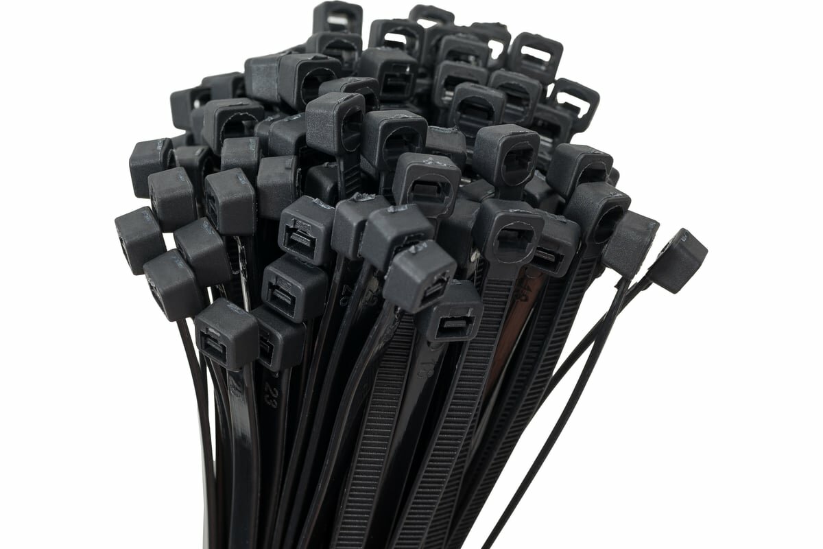 Gigant ленточная хомут-стяжка 5x350 черная, 100 шт, для крепления кабелей и труб G/5/350/1