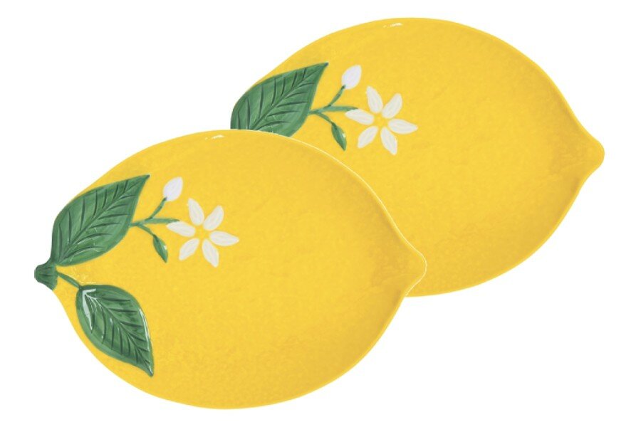 Набор 2 блюда Лимон, 30х22 см (Бренд Easy Life, страна Китай)