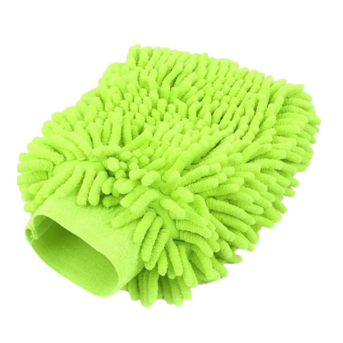 Варежка из микрофибры для уборки и мытья автомобиля салатовая
