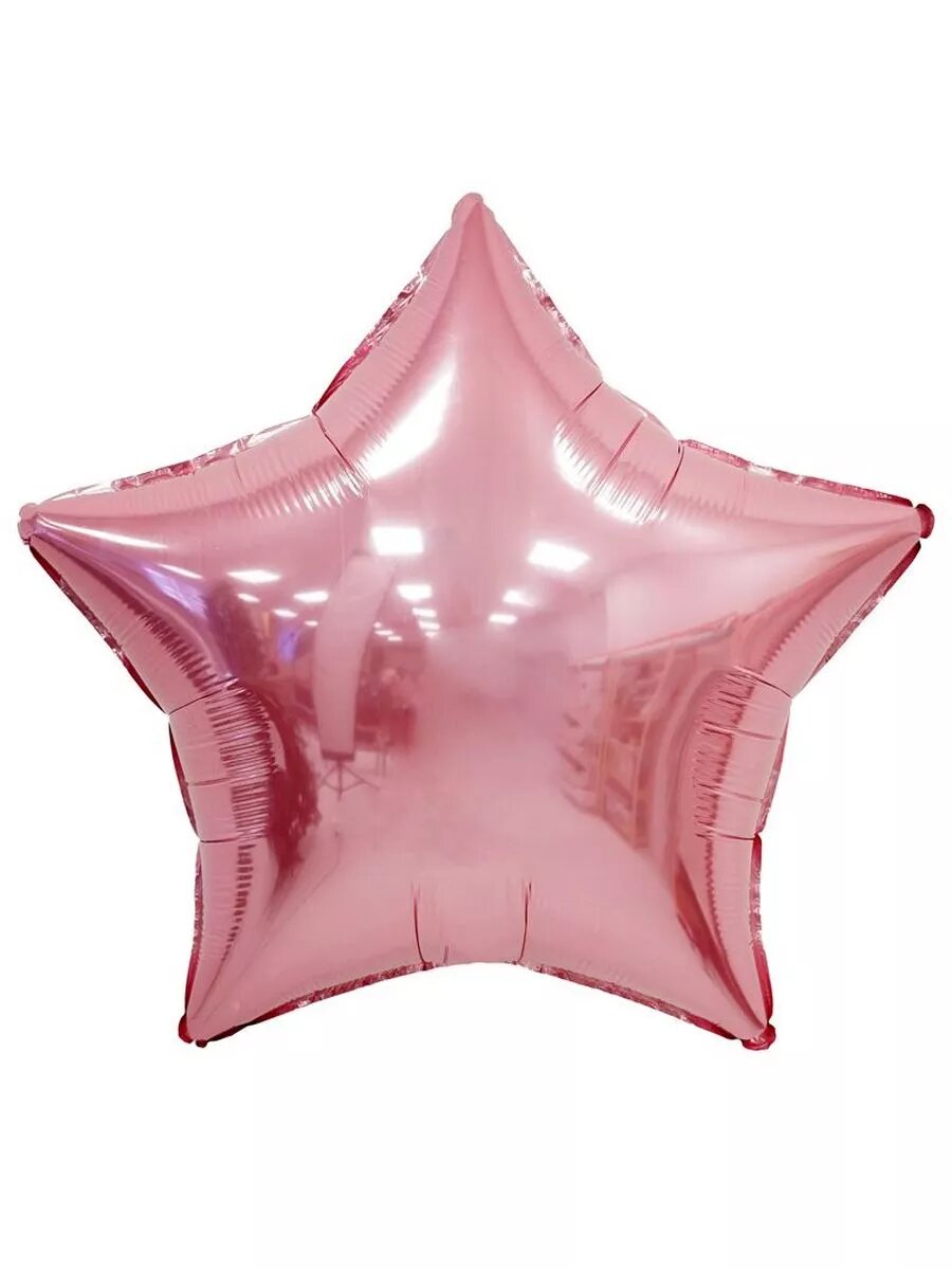Звезда Нежно-розовая / Baby Pink, фольгированный шар (24"/60 см ) 1 шт. / Веселуха