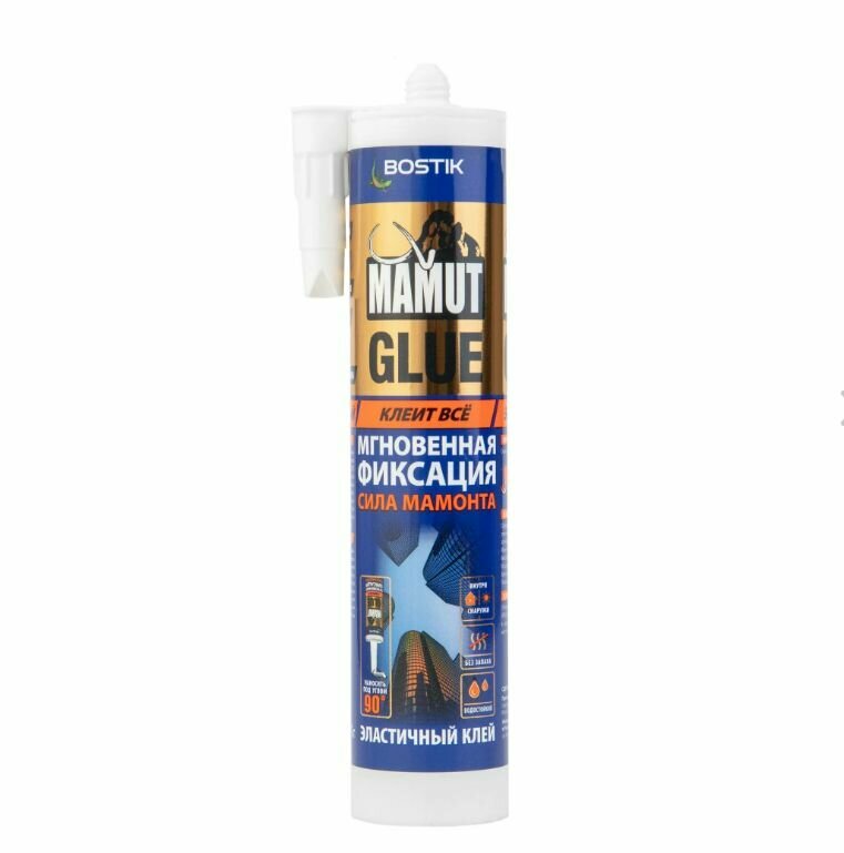 Клей монтажный гибридный Bostik Mamut Glue 290 мл белый