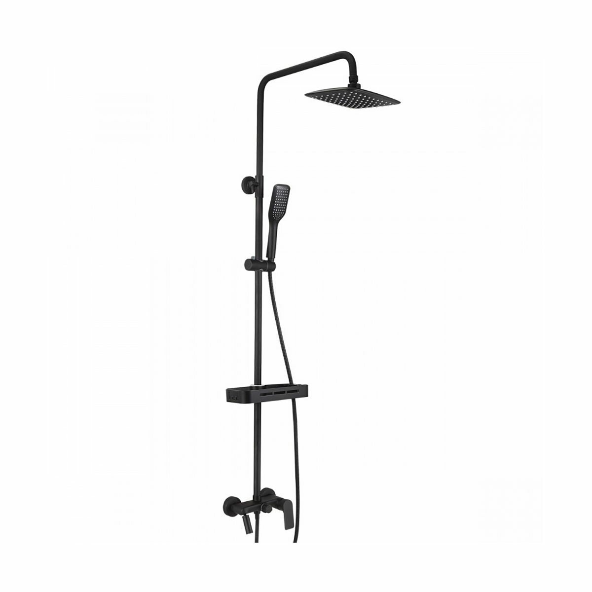 Душевая система Lemark Tropic LM7002BL, однорычажная, черная