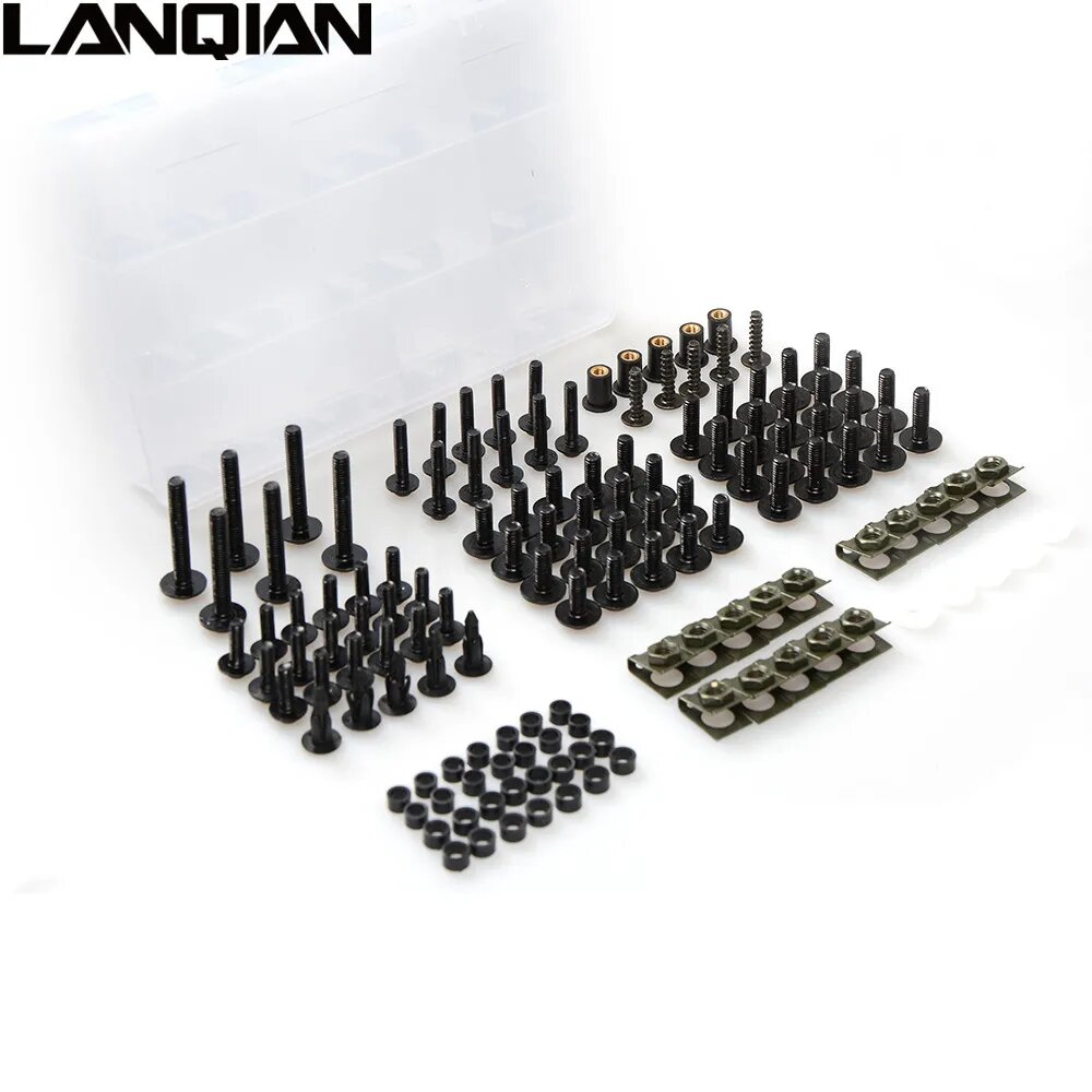 Универсальный винтовой крепеж для обтекателей мотоцикла для Kawasaki ER6F ER6N NINJA 300 ZX6R 636 2005 2007-2018, детали винтов обтекателей Черный, black