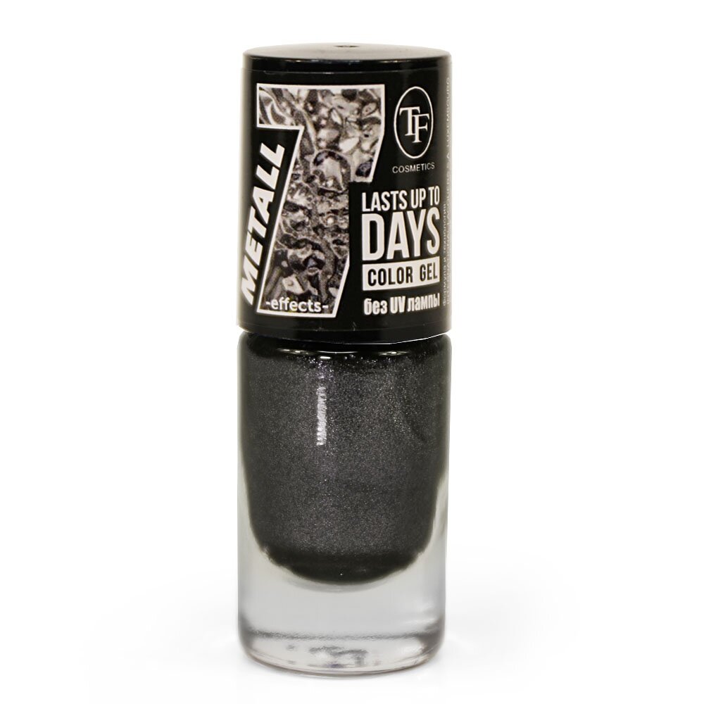 Гель-лак для ногтей TF Cosmetics "Color Gel METALL" тон 347 "Черный циркон", 8 мл