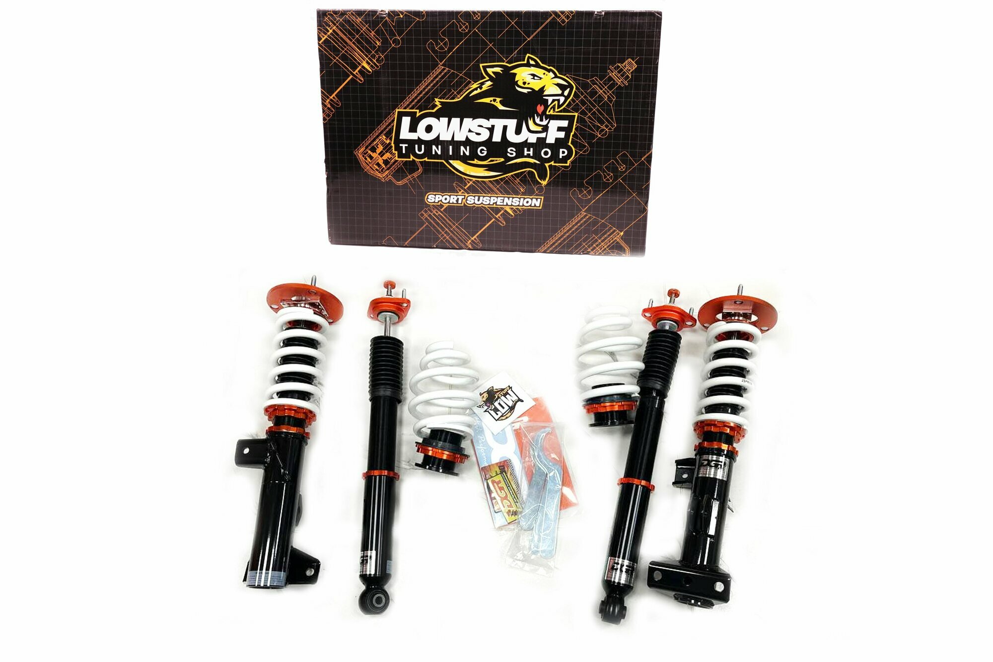 BMW E36 купе, седан, touring Винтовая подвеска фултап койловеры с регулировкой высоты и жесткости DGR Street