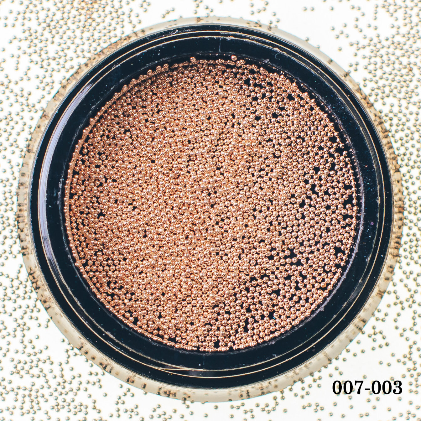 Бульонки металлические для декора, дизайна, творчества и nail art Hanami, бронза, 0,5мм 2 гр.