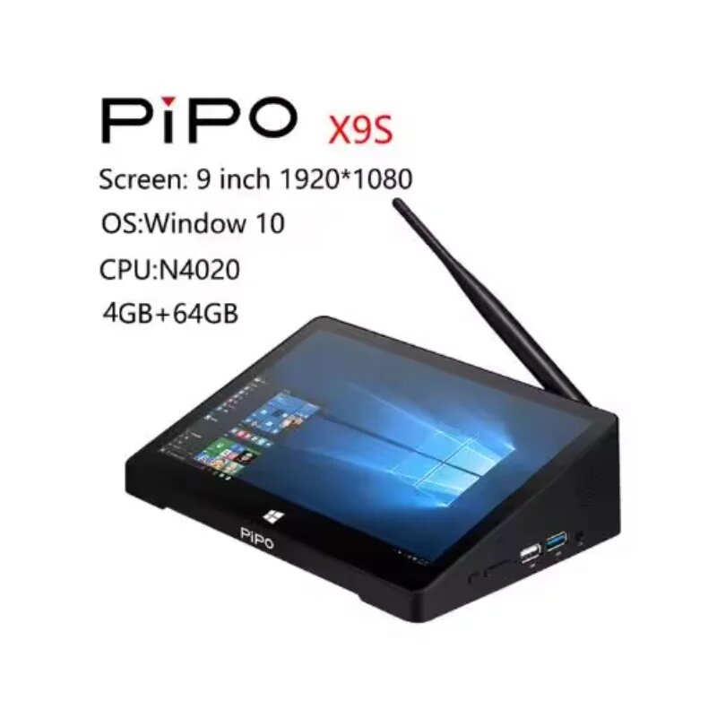 PIPO X9S 9-дюймовый мини-ПК Intel Celeron J4105 4G RAM 64G Американская вилка, X9S 4G RAM 64G ROM