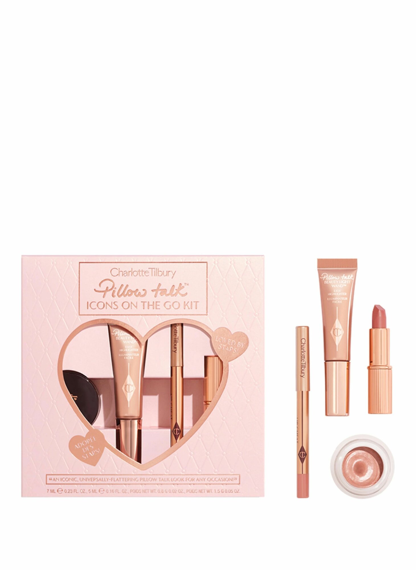 Charlotte Tilbury Подарочный набор для макияжа PILLOW TALK ICONS ON THE GO KIT 4 эл.