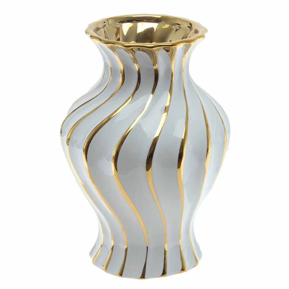 Ваза фарфоровая, 1500 мл, 14х14х21 см KSM-817285