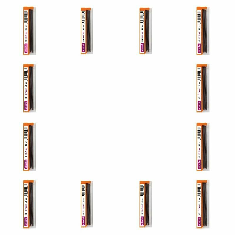 Attache Стержень микрографический полимерный HB 0,7 мм 12 грифелей 12 уп