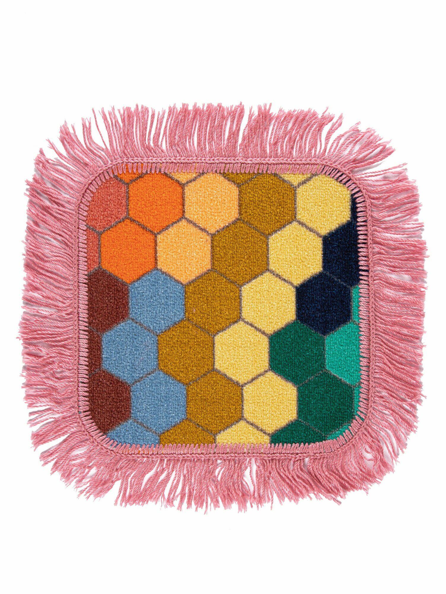 Коврик-подушка на табурет, стул, комплект 4 шт, Нью Соса, 33х33, розовый