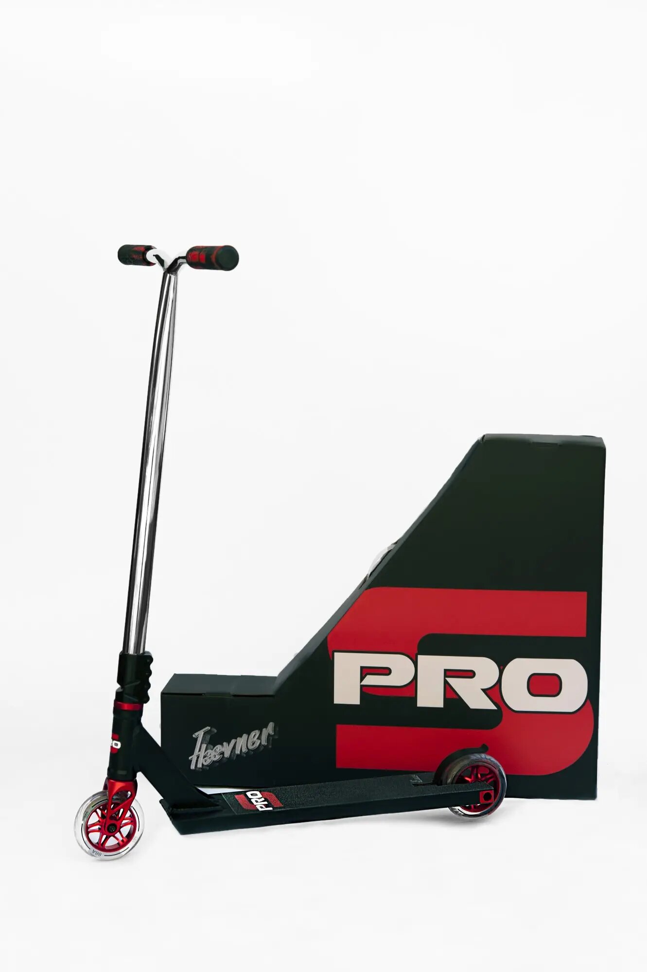 Самокат Haevner S-PRO черный/красный/хром, SCS, 110мм, AL