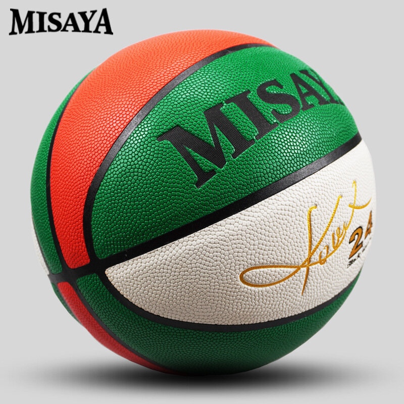 Баскетбольный мяч № 7, влагопоглощающий, воловья кожа, с логотипом Коби