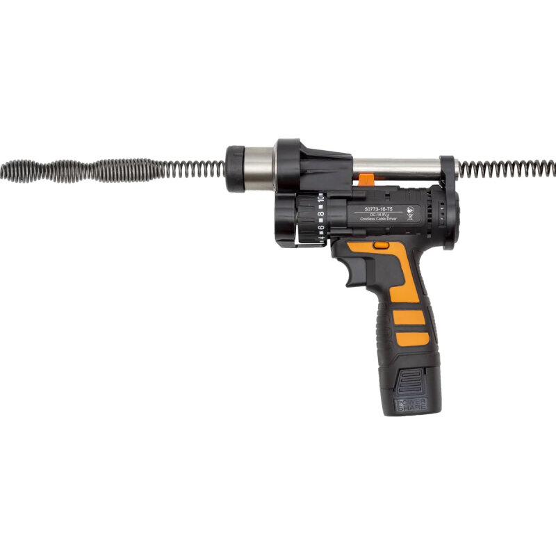 Набор для прочистки канализации CROCODILE 50773-16-10А с электрическим приводом 16.8 В