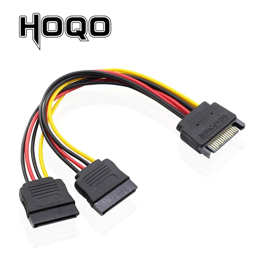 Sata Splitter Y-кабель 1 на 2 удлинительный кабель SATA II жесткий диск Sata кабель питания Мужской на 2 Женский разъем