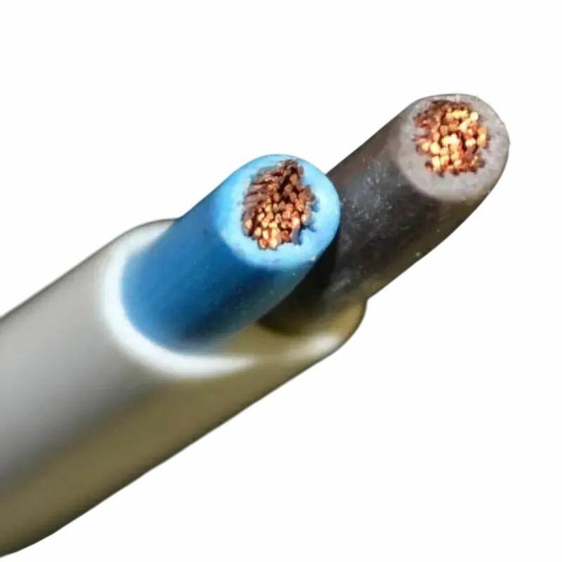 Провод Лептон ШВВП, двухжильный, медный, 2x0,75, белый, 200м