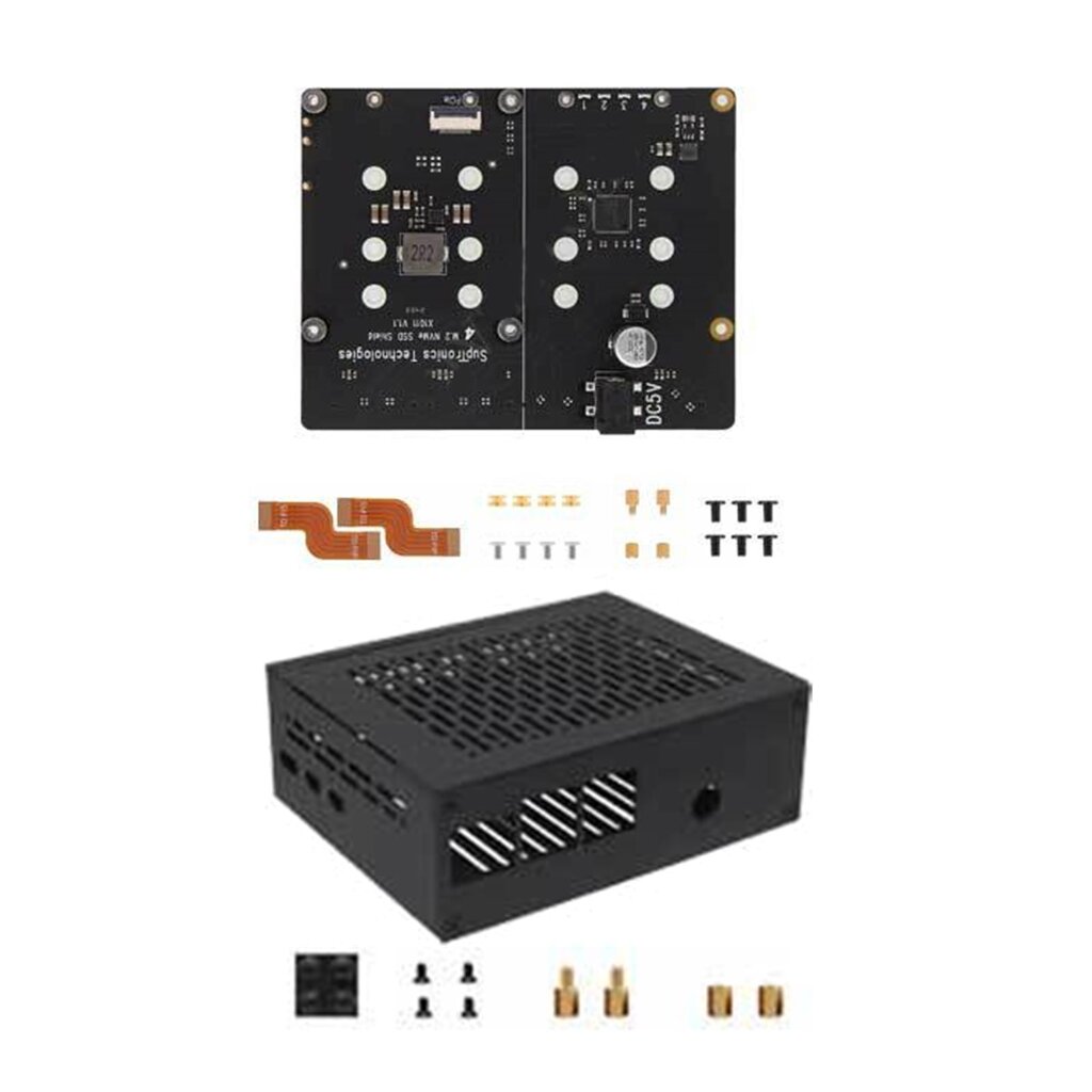 Четырехслотовый M.2 NVMe адаптер для RPi 5