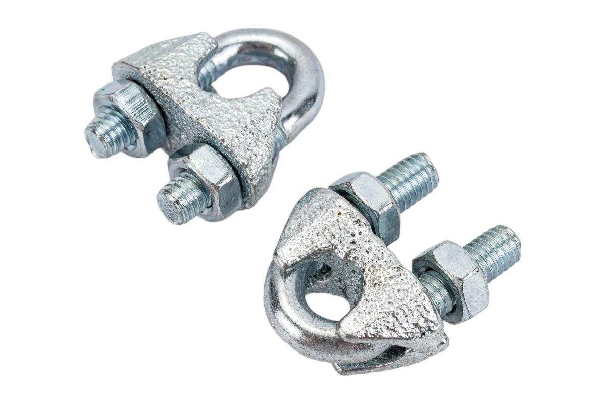 Tech-Krep Зажим троса дугообразный 8 мм DIN 741, набор из 2 шт, ярлык 102738