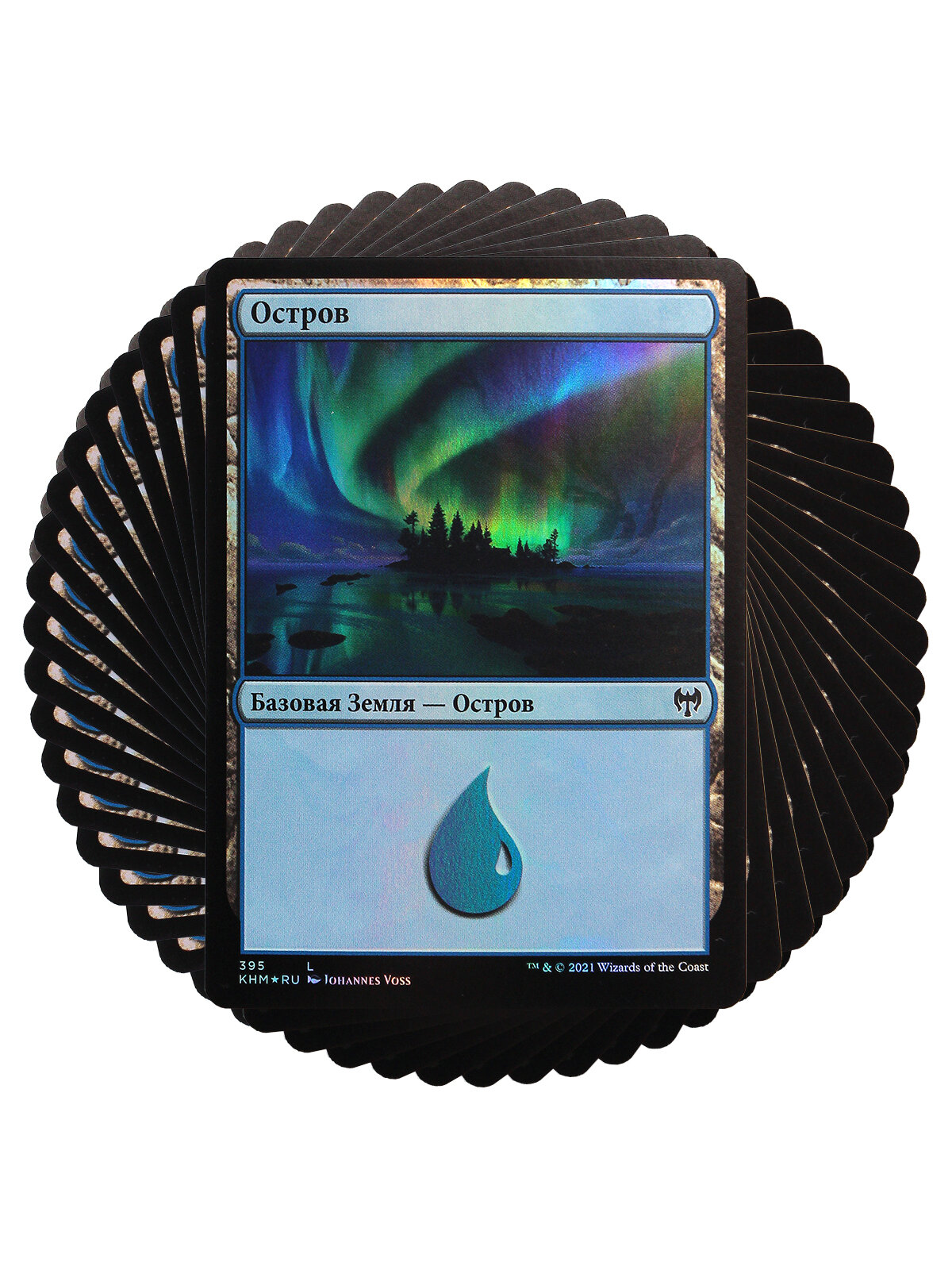 Набор Magic The Gathering MTGTRADE 20 фойловых базовых земель - Острова, на русском