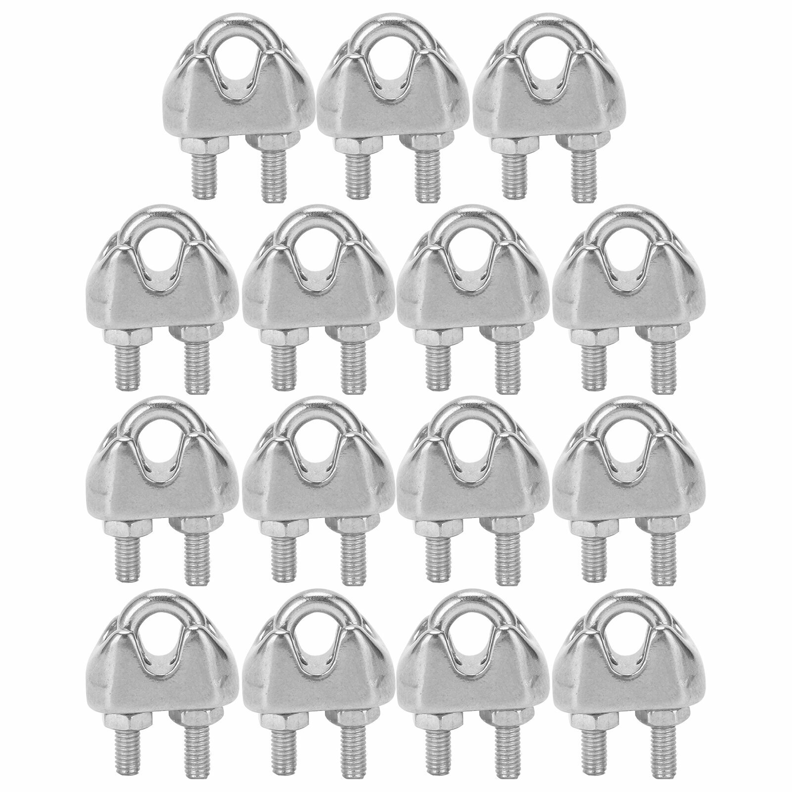 15шт 1/16 Дюйма М2 Проволока Из Нержавеющей Стали, Трос, Кабельный Зажим, U-Образный Болт, Седловая Застежка