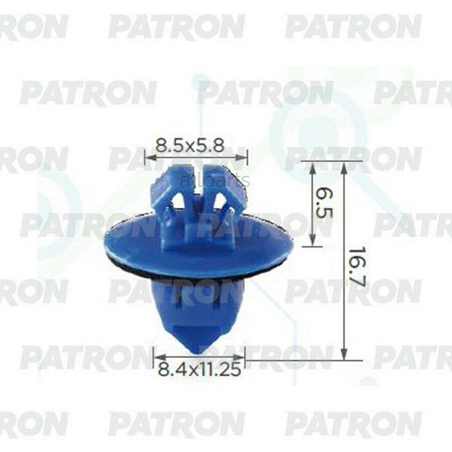 PATRON P37-0068A Клипса пластмассовая (упаковка 100шт) Lexus, Toyota применяемость: кузов - молдинг
