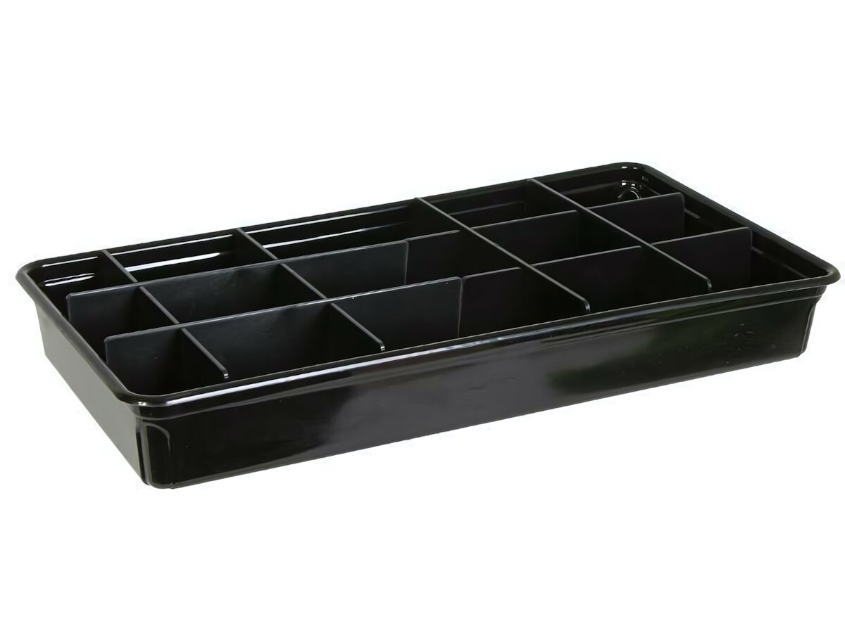 Кассета для рассады "Пианто" пластиковая, с перегородками, чёрная