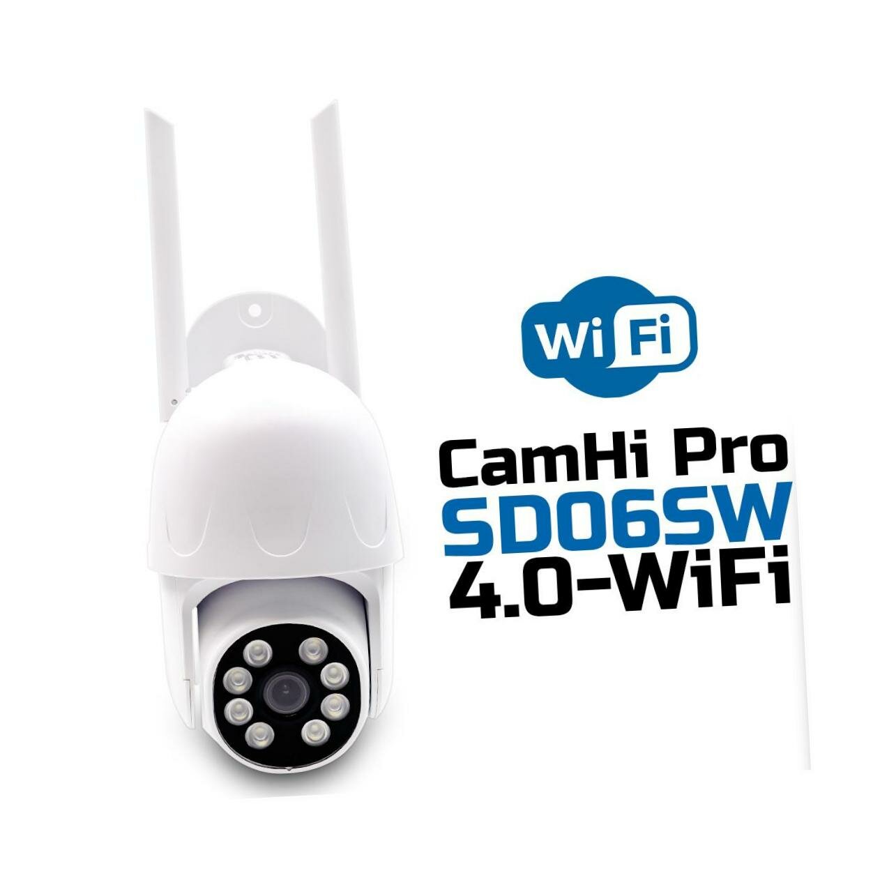 Охранная уличная беспроводная IP камера видеонаблюдения Cam Hi Pro SD06SW(4.0)WiFi (A65495UL) 4MP Wi-Fi. Система распознавания силуэта человека, сир
