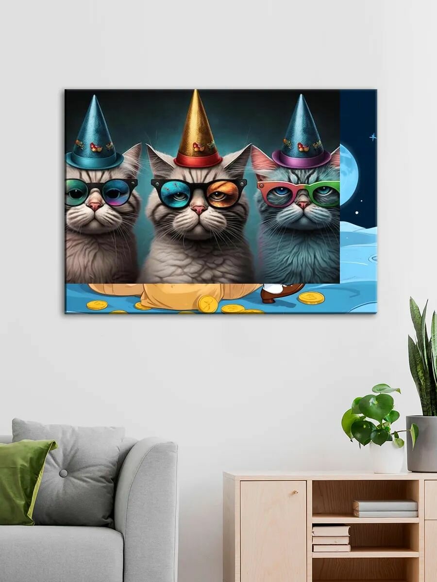 Картина на стену "Коты", 70х50 см